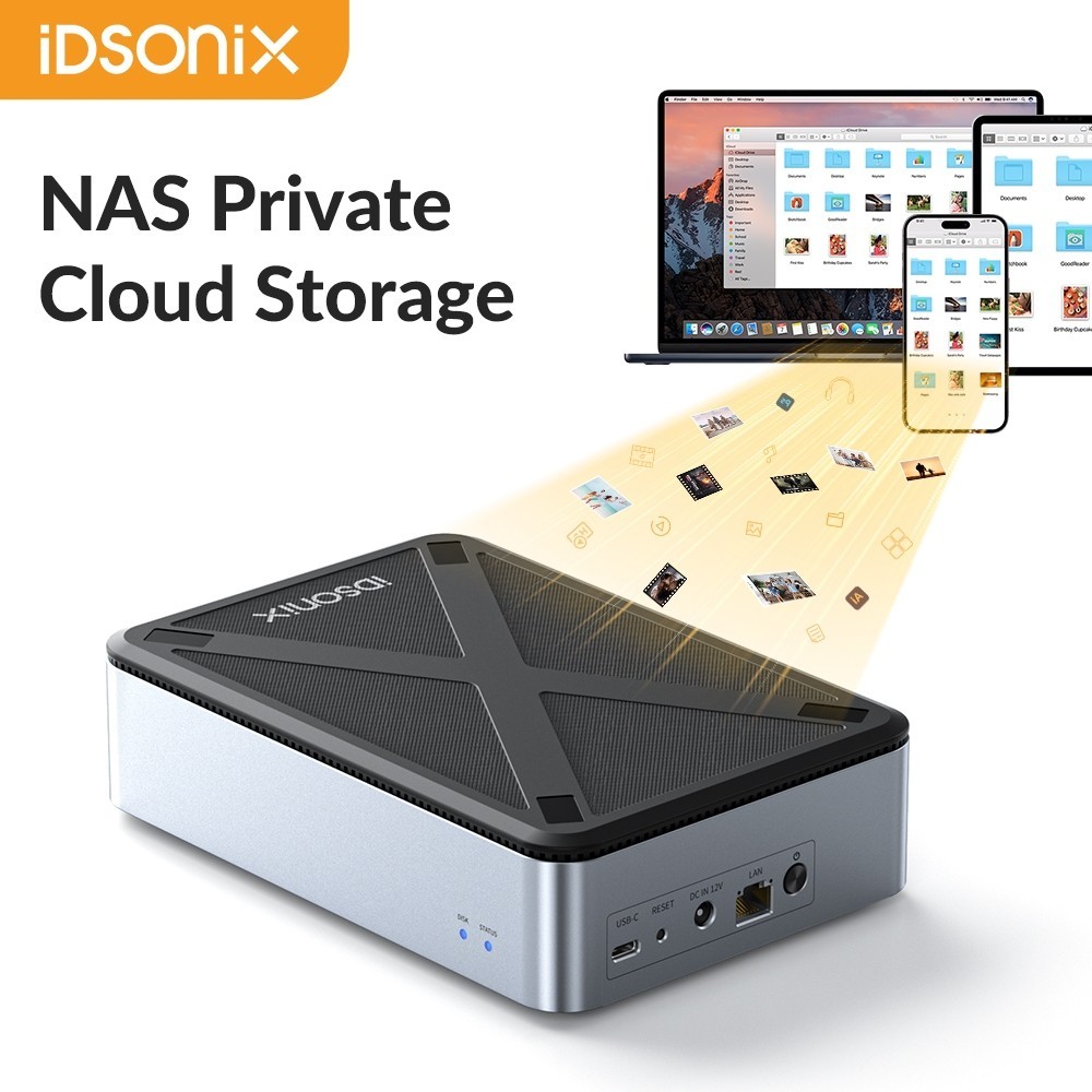 IDSONIX 3.5 NAS Network Storage Devices,Support 3.5-inch SATA HDD ，CPU ARM Quad-Core Cortex-A55 ...