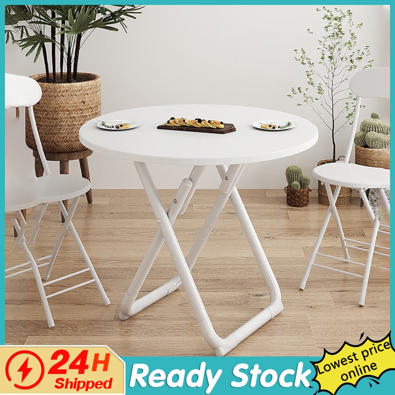 Folding round table Dining table 60/70cm Nordic coffee table Negotiation Table Round Foldable ...