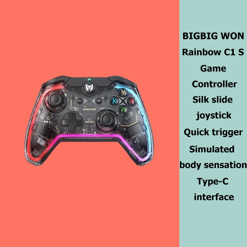 BIGBIG WON Rainbow C1 S Wired Controller, PC Controllers for Switch/Win10&11 Controller for PS4 ...