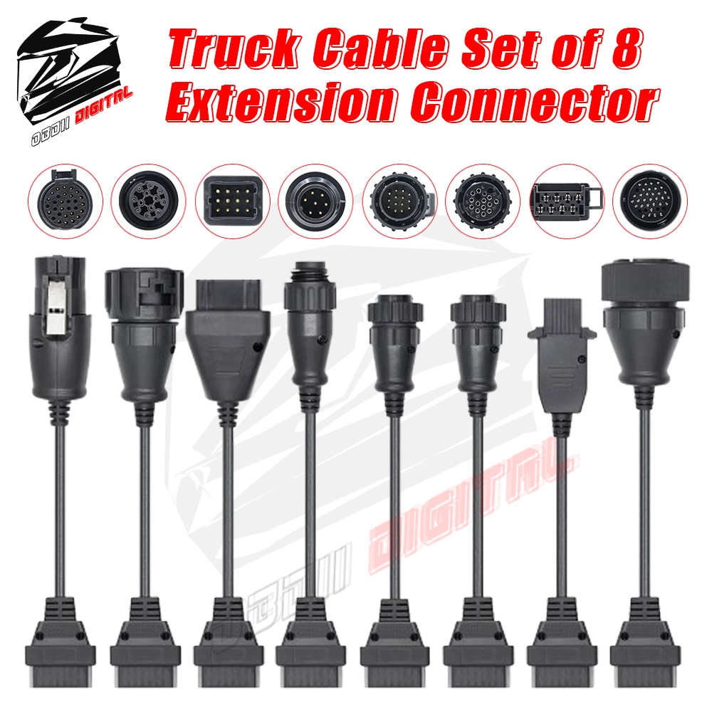 Truck Cable Set for Iveco Scania Benz Renault Volvo OBD to OBD2 16Pin ...