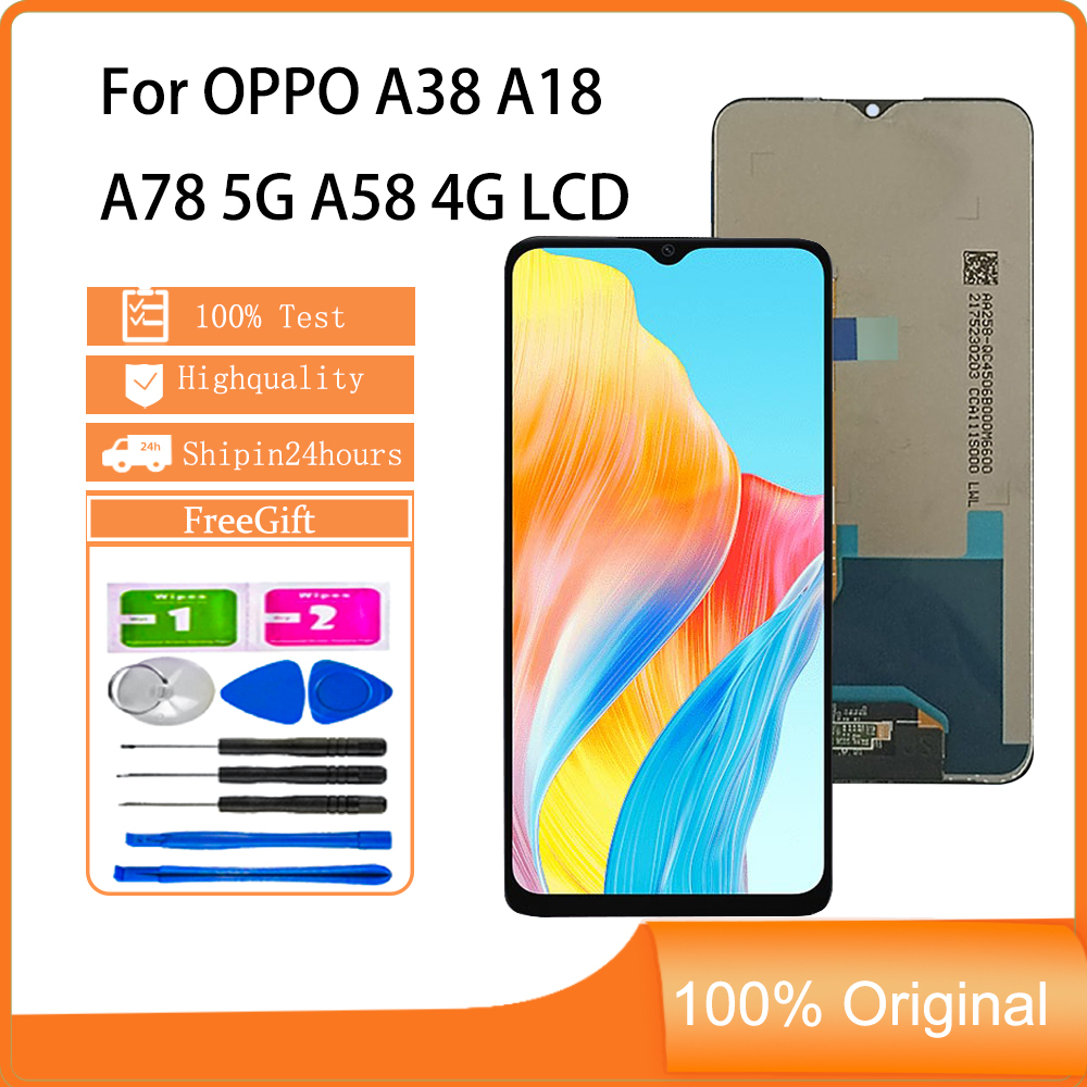 Display For OPPO A38 A18 A78 5G A58 4G LCD Touch Screen Replacement ...