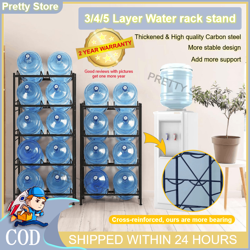 3/4/5 Layer Double row water rack upgrade tougher durable gallon rack ...