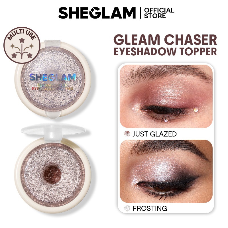 SHEGLAM Gleam Chaser Eyeshadow Topper-5 Colors Glitter Eyeshadow Powder ...