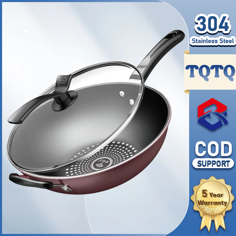 TQTQ Non-stick pan Diamond Frying Pan Kitchen 32/34cm Induction Cooker ...