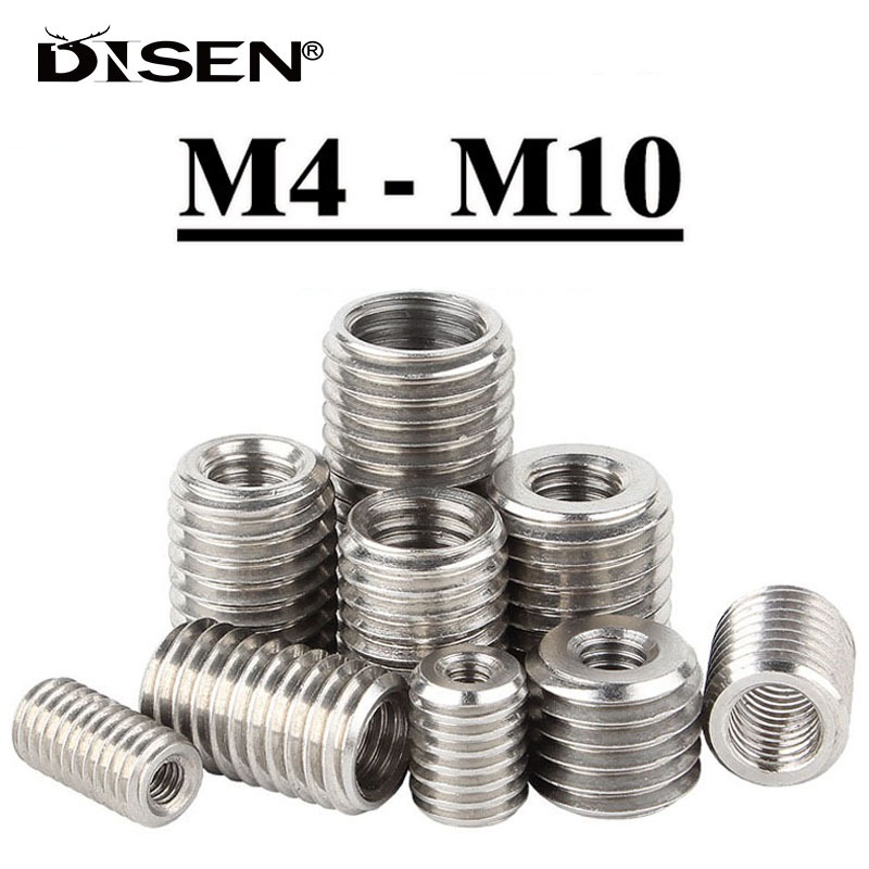 304 Stainless Steel Inside Outside Thread Adapter Screw Nuts Insert ...