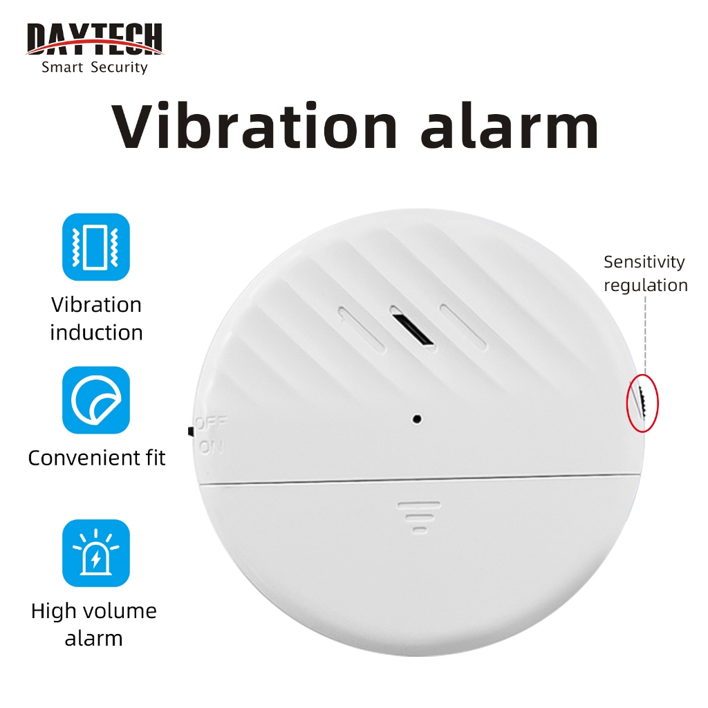 Daytech Wireless Vibration Detector Glass Break Alarm Home Alarm System ...