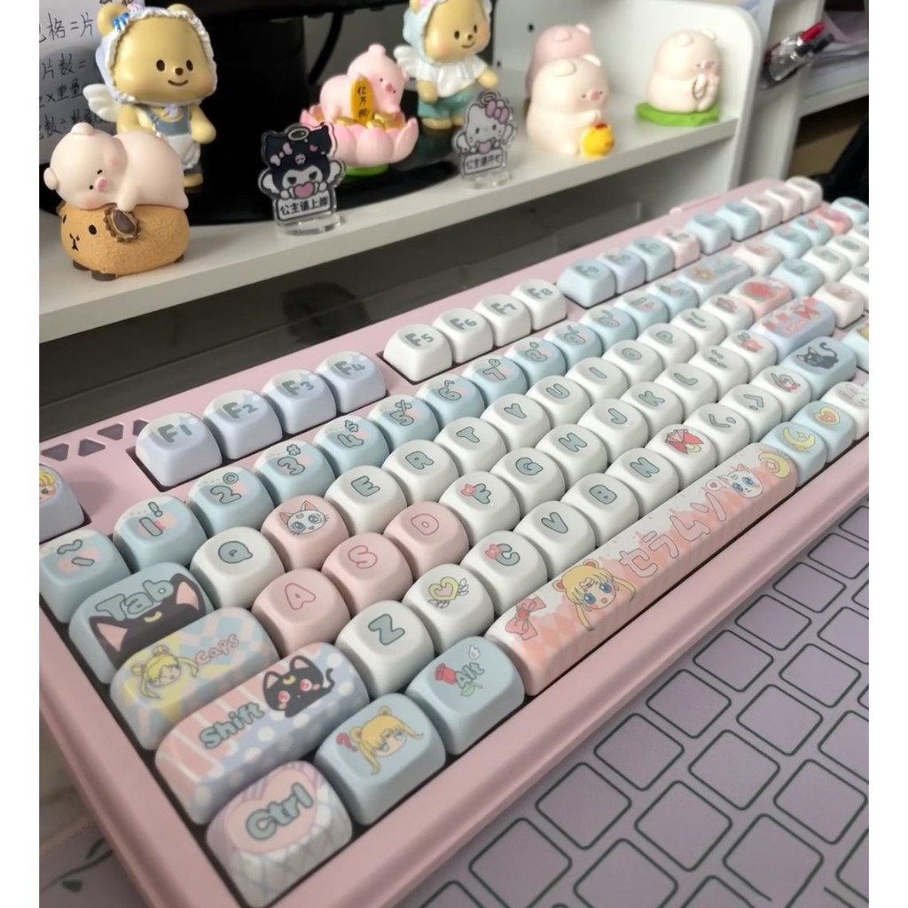 Beautiful Girl Theme Keycaps 130 Keys MOA/Cherry Height PBT Material ...