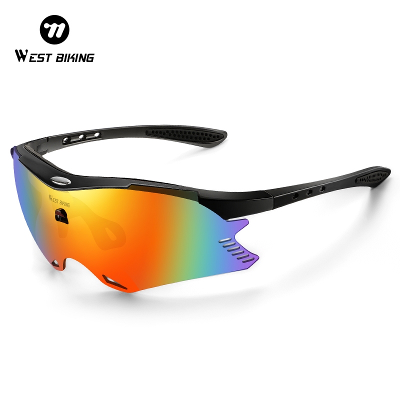 WEST BIKING Photochromic Cycling Glasses Colorful Bike Shades Anti-UV ...