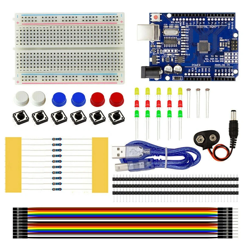 Starter Kit UNO R3 mini 13-in-1 Kit Starter Kit Mini Breadboard LED Jumper | Shopee Philippines