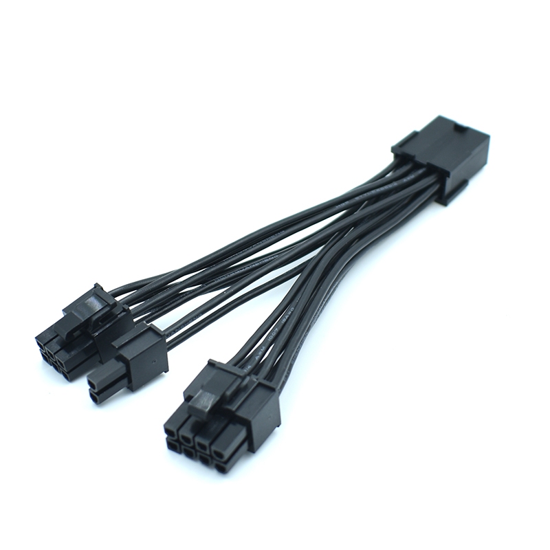10cm PCI-E 8-Pin Female To Dual 8-Pin 6+2 Pin Male Video Card Power ...