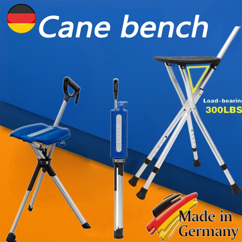2 in 1 Folding Cane Stool Hiking Chairs Portable Walking Sticks Crutch ...