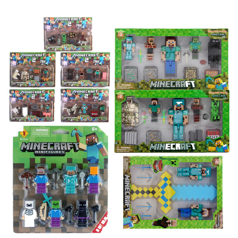 Latest Minecraft DIY Assorted Building Blocks Series Action Figure Toys ...