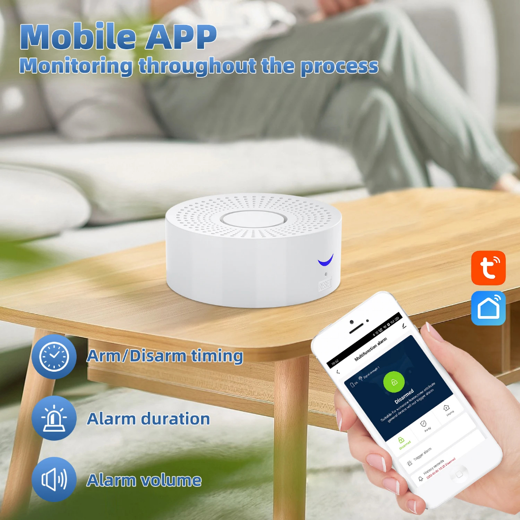 Tuya Wi-Fi Smart Home Security Alarm System 433mhz Burglar Alarm Siren ...