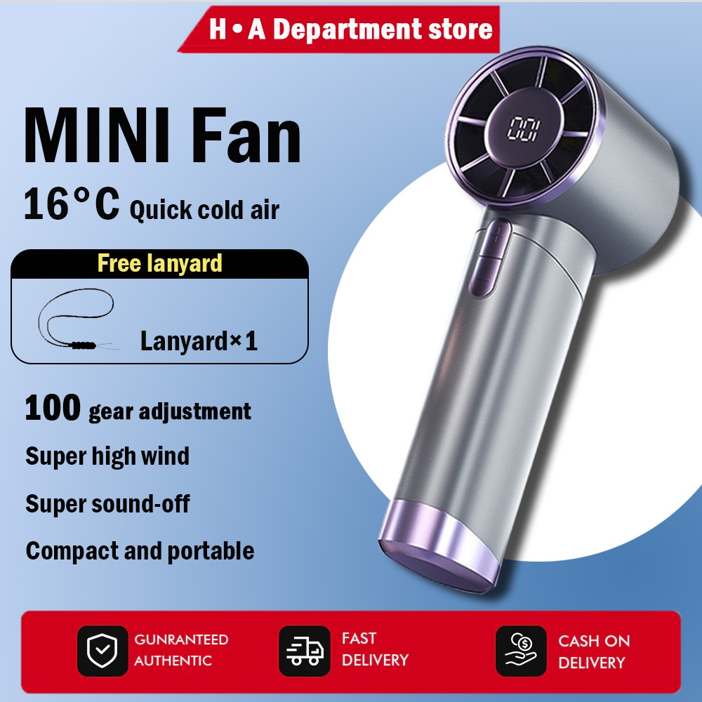 mini portable fan rechargeable electricfan 100 Gear High-speed ...