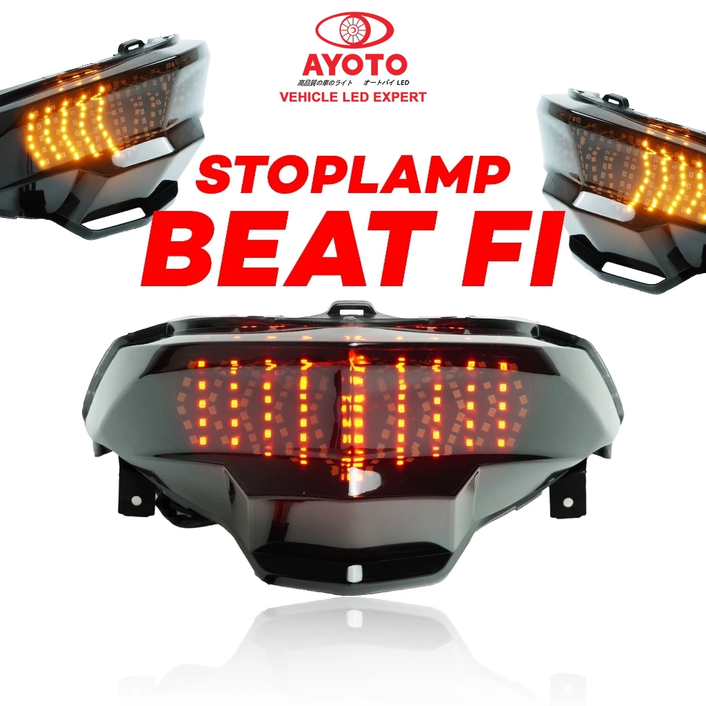 AYOTO BEAT FI ESP DELUXE click vario new led integrated stop rear brake ...