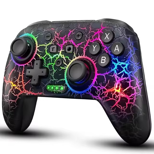 Six Axis Gyroscope Dual Vibration RGB Wireless Sensing Gamepad For ...