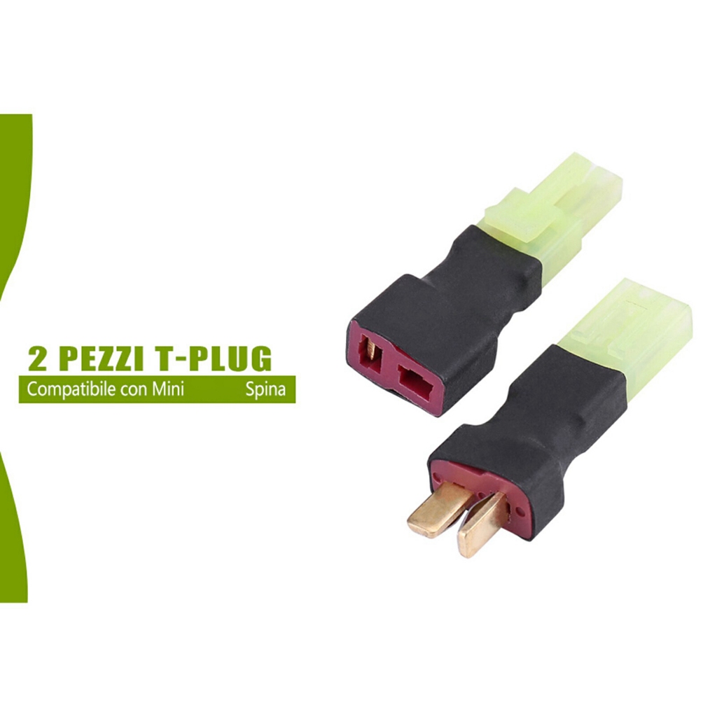 SPR-2Pcs / Set Wireless T Plug Male / Female To Mini Tamiya Female ...