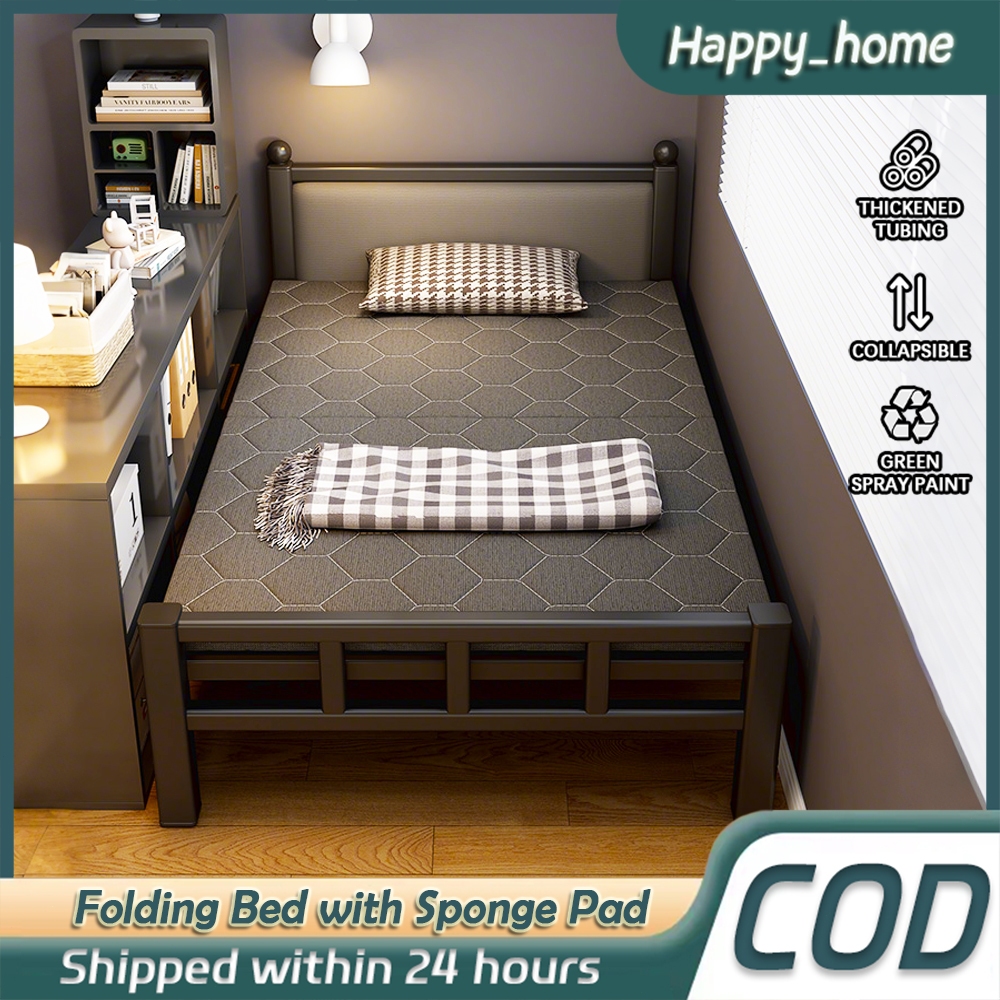 【Thickened Steel Pipe!】⚡Portable Folding Bed Double Deck Bed Person ...