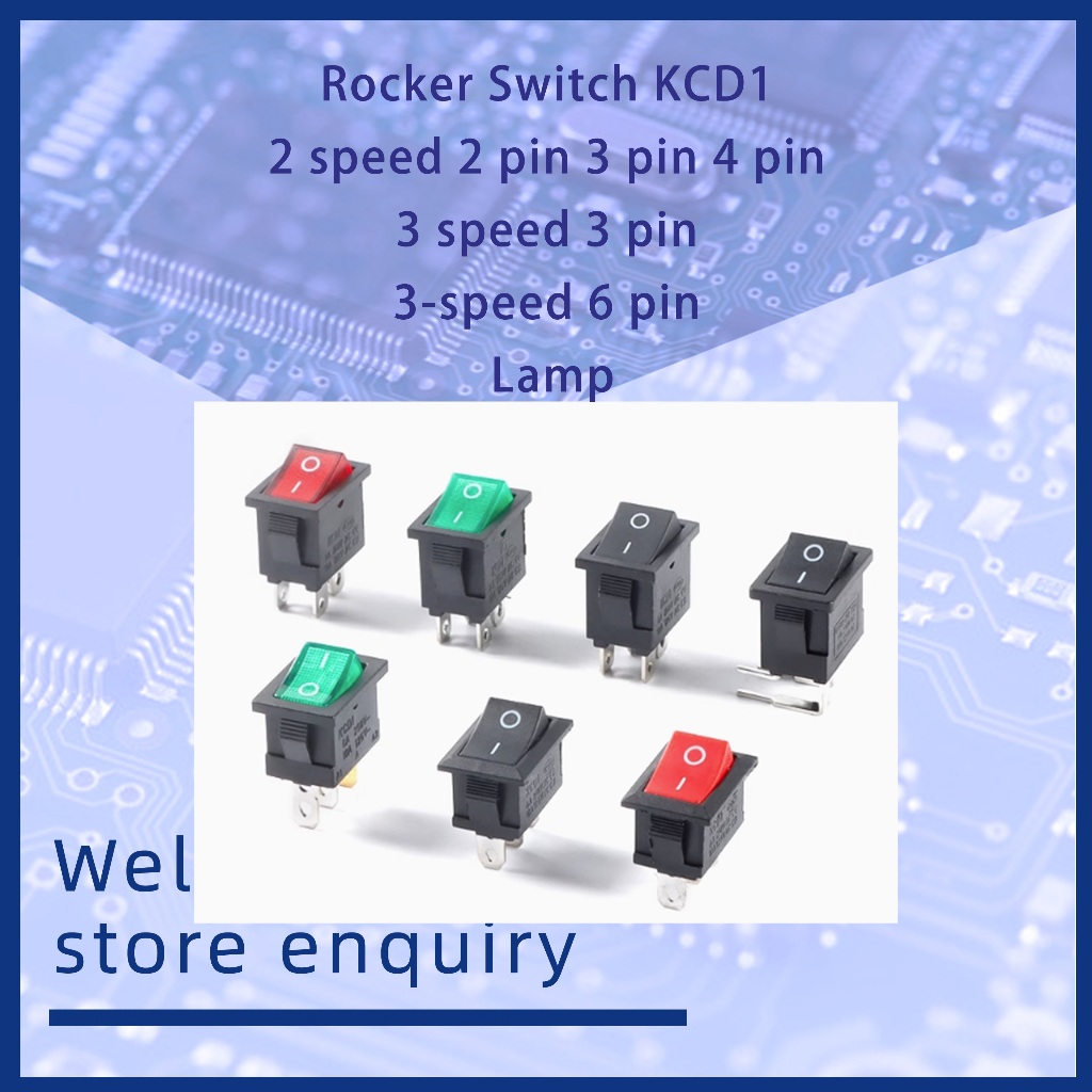 Rocker Switch KCD1 2 speed 2 pin 3 pin 4 pin 3 speed 3 pin 3-speed 6 ...