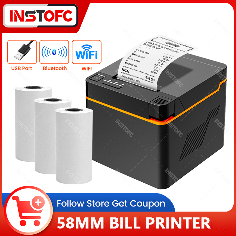 Bill Printer 58mm USB Wifi Bluetooth Thermal Receipt POS Printer ...