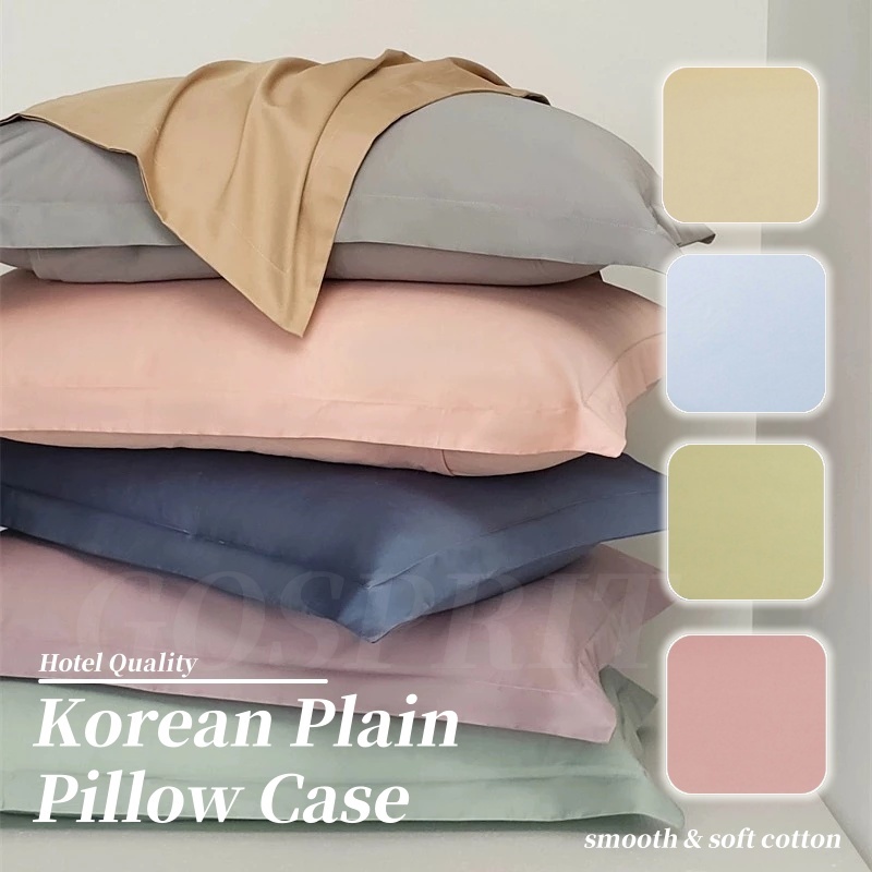 1 PCS Pillow Protectors Cotton Plain Pillowcase Size 18x28”c Plain ...