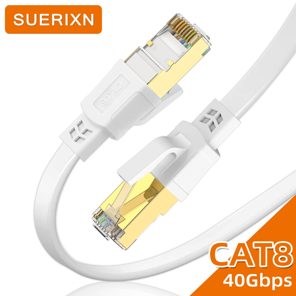Cat8 Ethernet Jumper Cable 40Gbps High-Speed RJ45 Network for Router ...