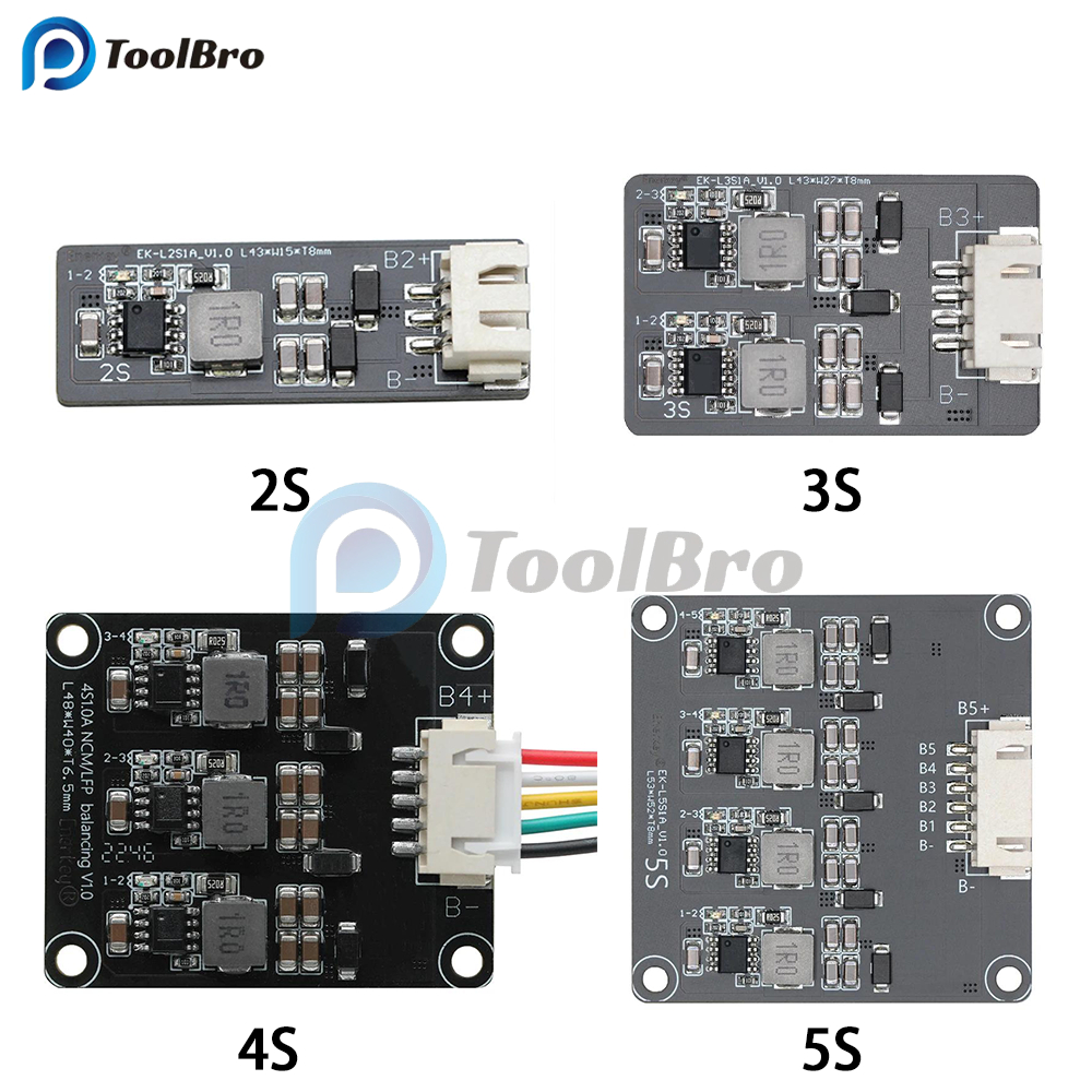 1A 2S to 24S Li-ion Lithium Lifepo4 Battery Inductor Active Balancer Equalizer 3S 4S 7S 8S 10S ...