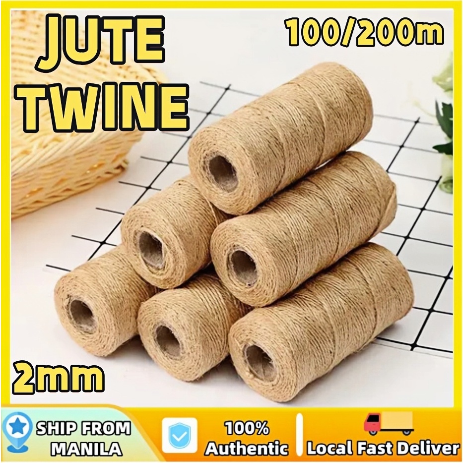 100/200m Natural Hemp Rope/2mm Jute String Twine Rope/Jute Rope Hand ...