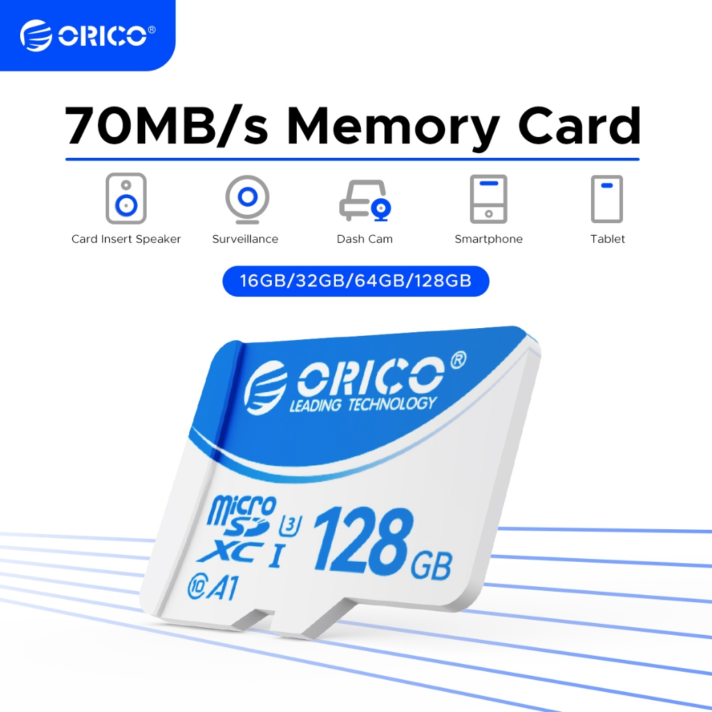ORICO 32GB 64GB TF Memory Card 70MB/s U3 Class10 for Surveillance, Dash ...