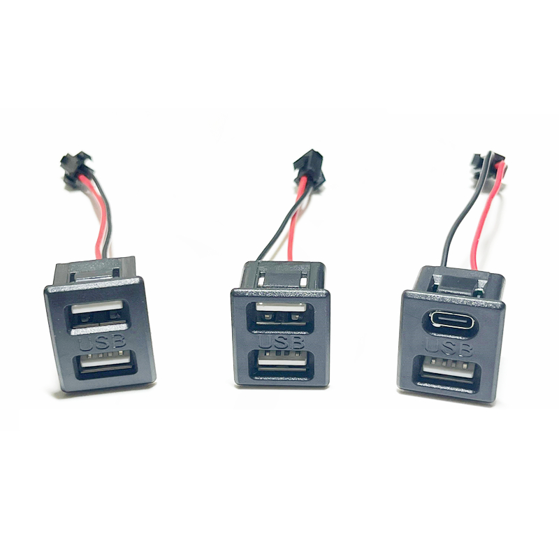 Usb Female Socket Type C Double Socket Usb A Female Lamp Charging Modified Power Socket With