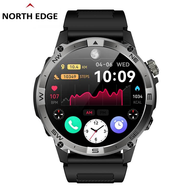 NORTH EDGE AMOLED HK08 GPS Outdoor Sports Smart Watch Bluetooth Call ...