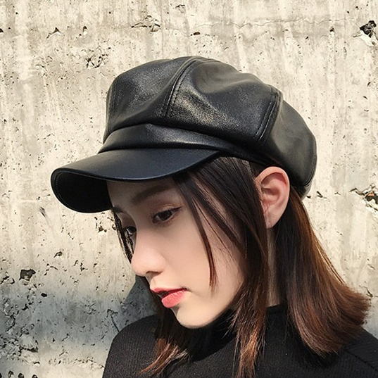 Fashion elegant black octagon for woman Korean trend personality sweet ...