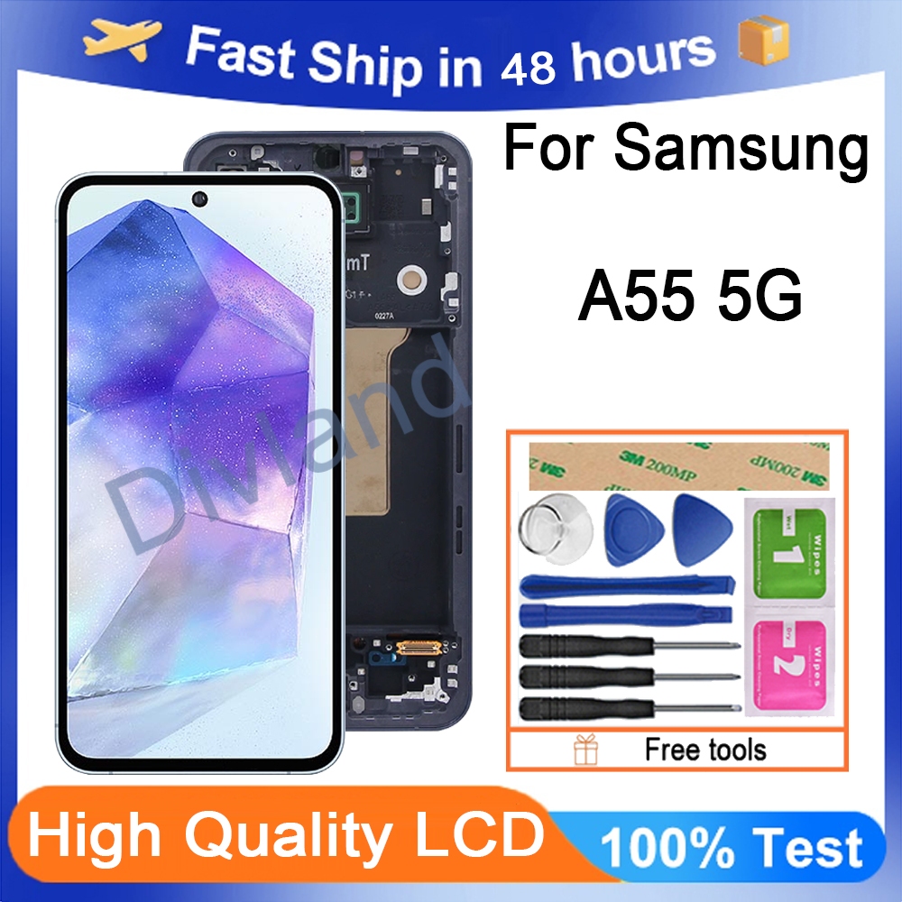 AMOLED OLED TFT For Samsung Galaxy A55 5G LCD Display Touch Screen With ...
