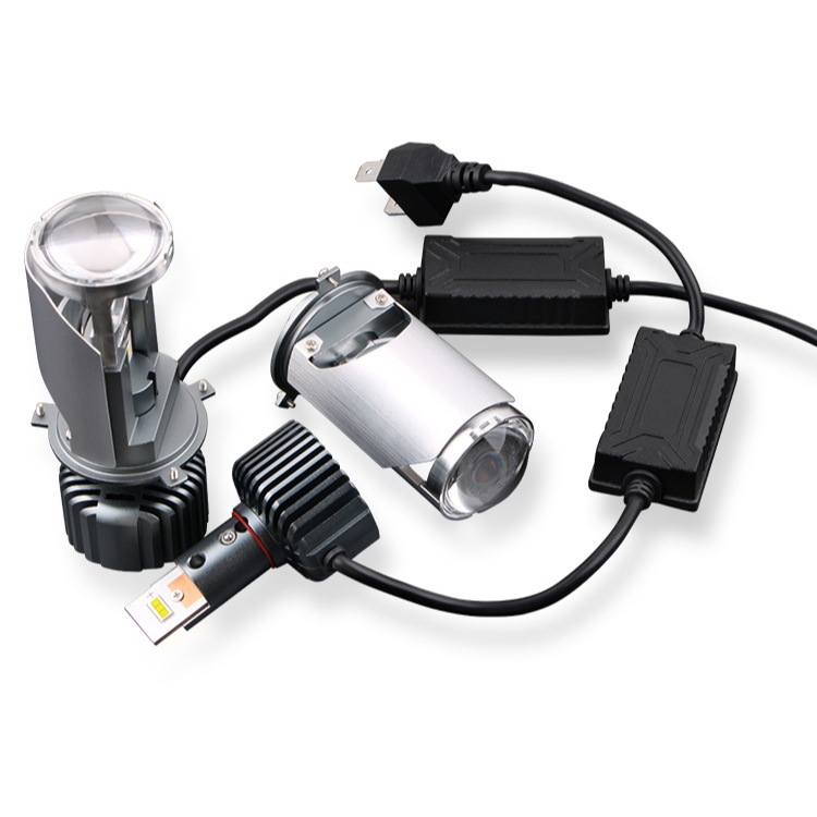 Y40 Lens Car LED Headlight H4 Bulb Super Bright Double Copper Tube ...