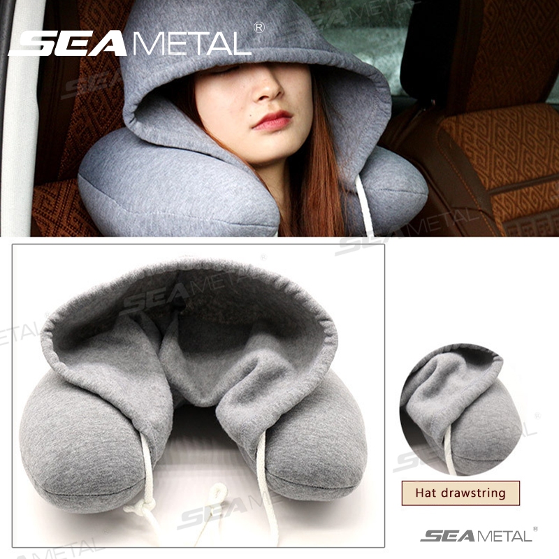 SEAMETAL Car U-shaped Pillow Hat Portable Travel Supplies Airplane ...