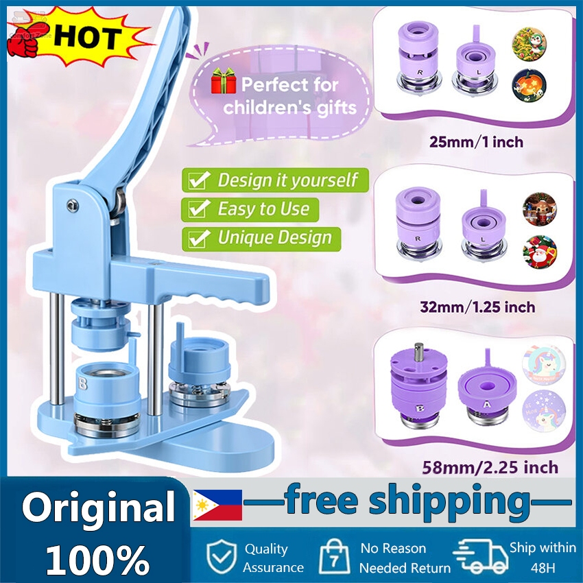 【In Stock】3 in 1 Button Badge Maker Machine with 25/32/58mm mold DIY ...