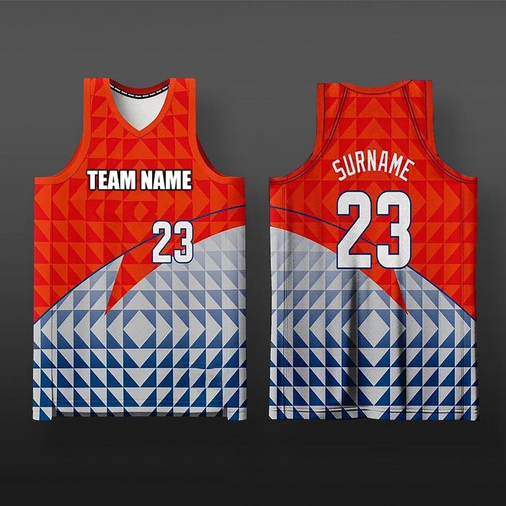 CUSTOMIZABLE CONCEPT JERSEY RED TRIANGLE FULL SUBLIMATION BASKETBALL ...
