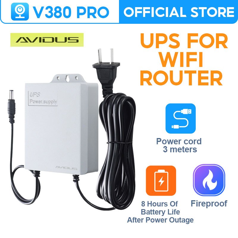 V380 PRO X AVIDUS 7800mAh UPS Power Supply For Wifi Router And Modem ...