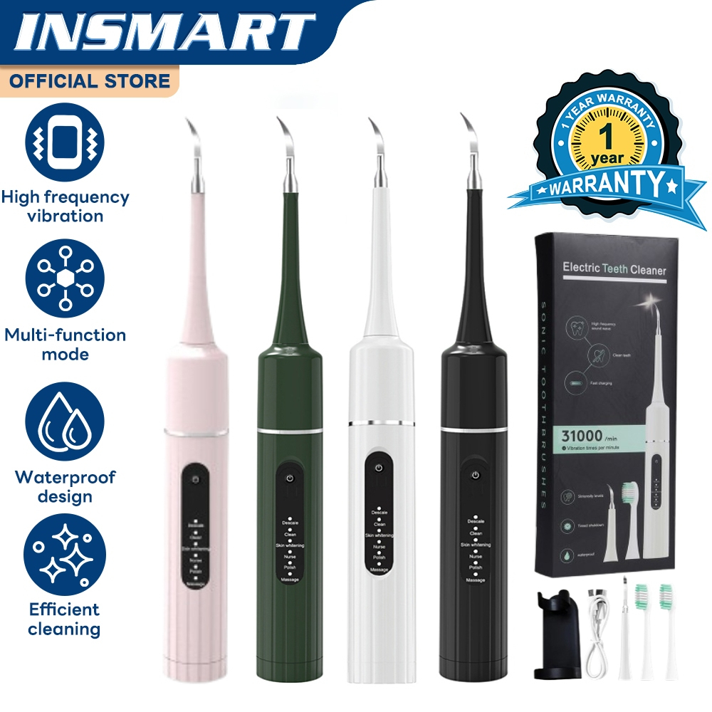 INSMART Electric Teeth Cleaner Dental Scaler Teeth Whitening Tartar ...