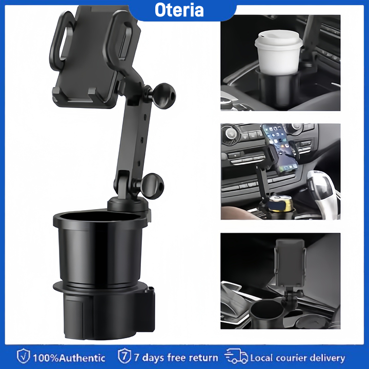 Cell Phone Cup Holder 2 In 1 Cup Phone Holder For Car Large Cup Holder ...