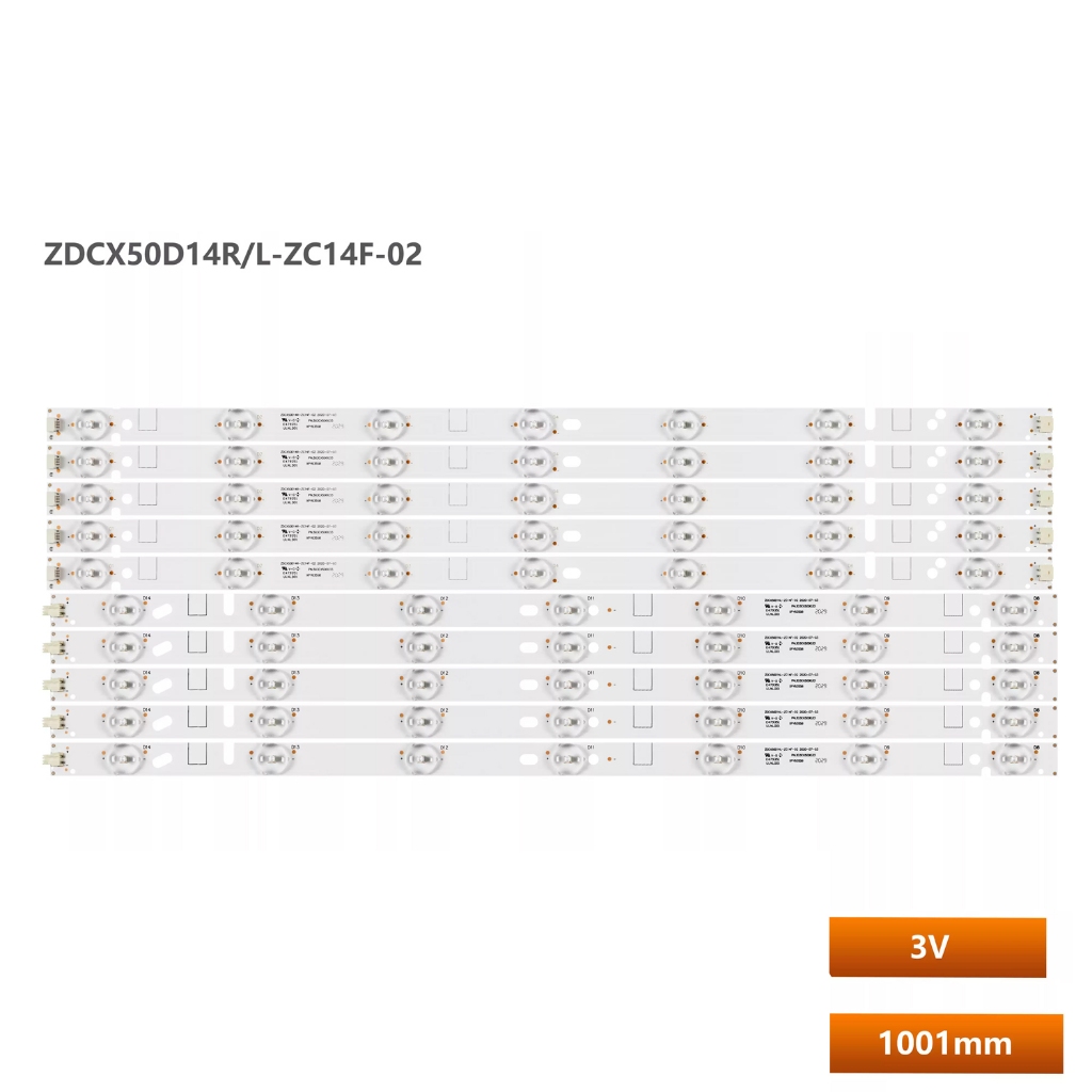 10pcs=5sets led backlight strip for Pixel LE-5029 backlight ZDCX50D14L ...