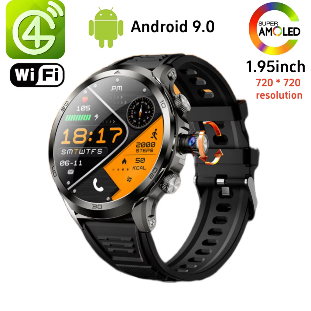 NEW Arrival 4G Full Netcom Android Smartwatch 1.95 inch Amoled ...