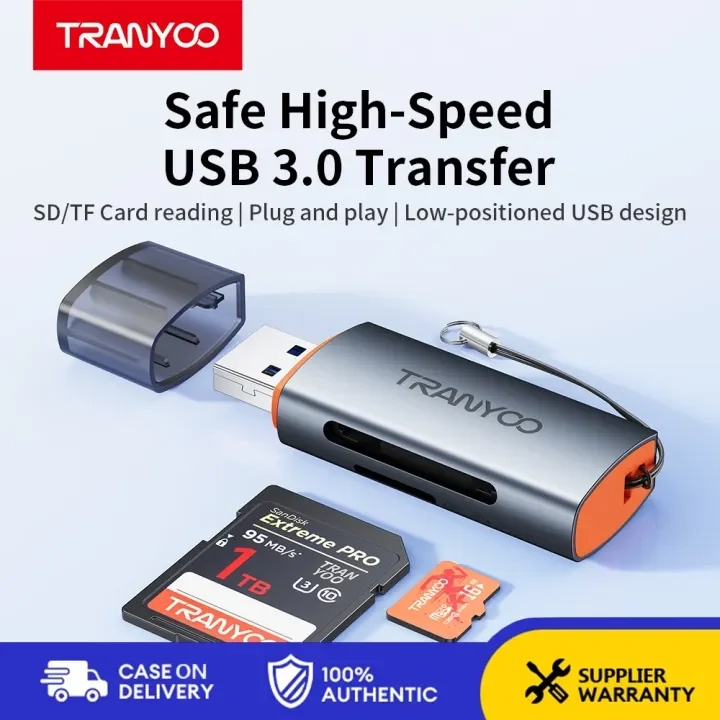 Tranyoo EP2 2 in 1 USB Card Reader 3.0 TF+SD Micro Dual Card Reader USB ...
