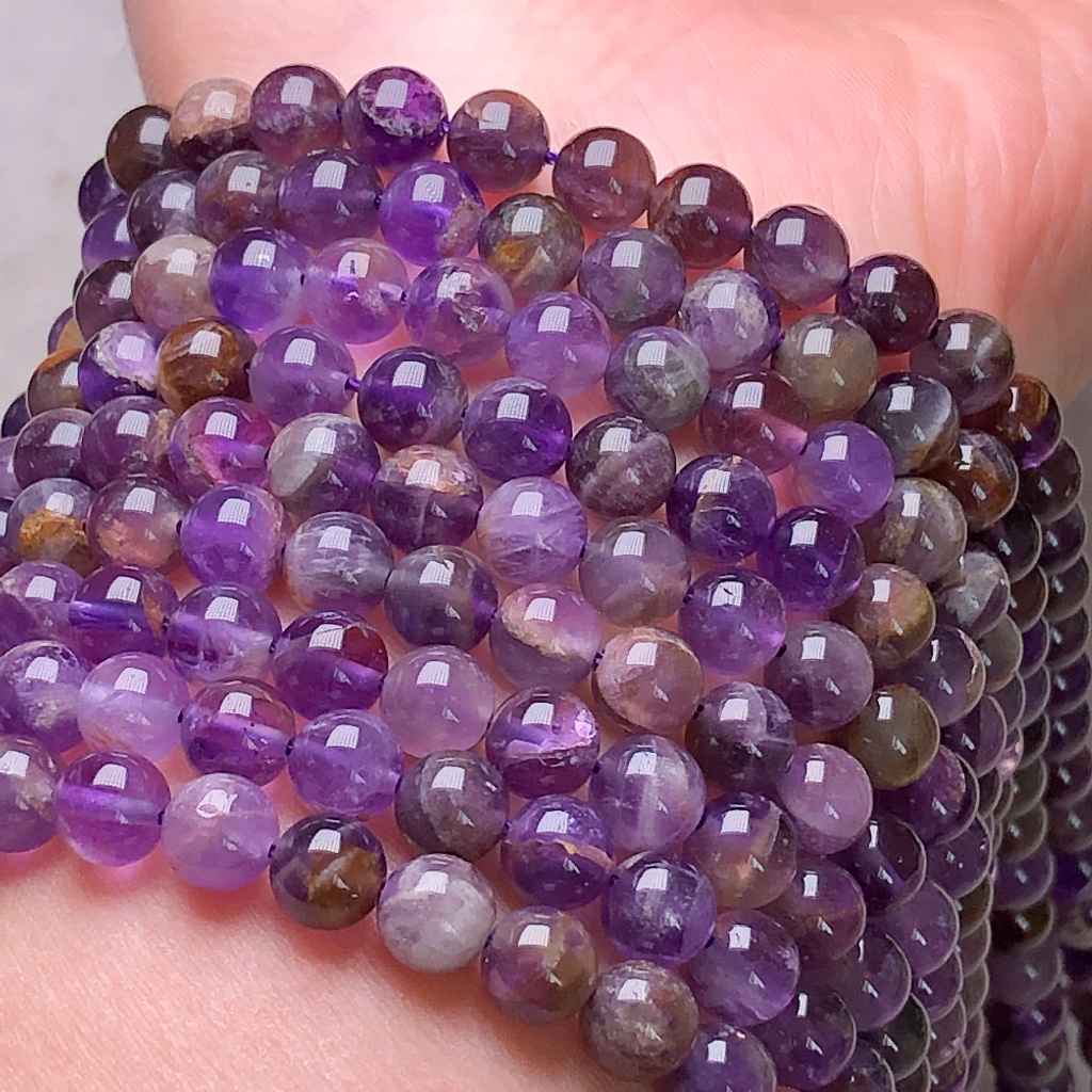 Natural Amethyst DIY 6mm: Mysterious Brilliance on the Wrist, Concentrated Auspiciousness ...