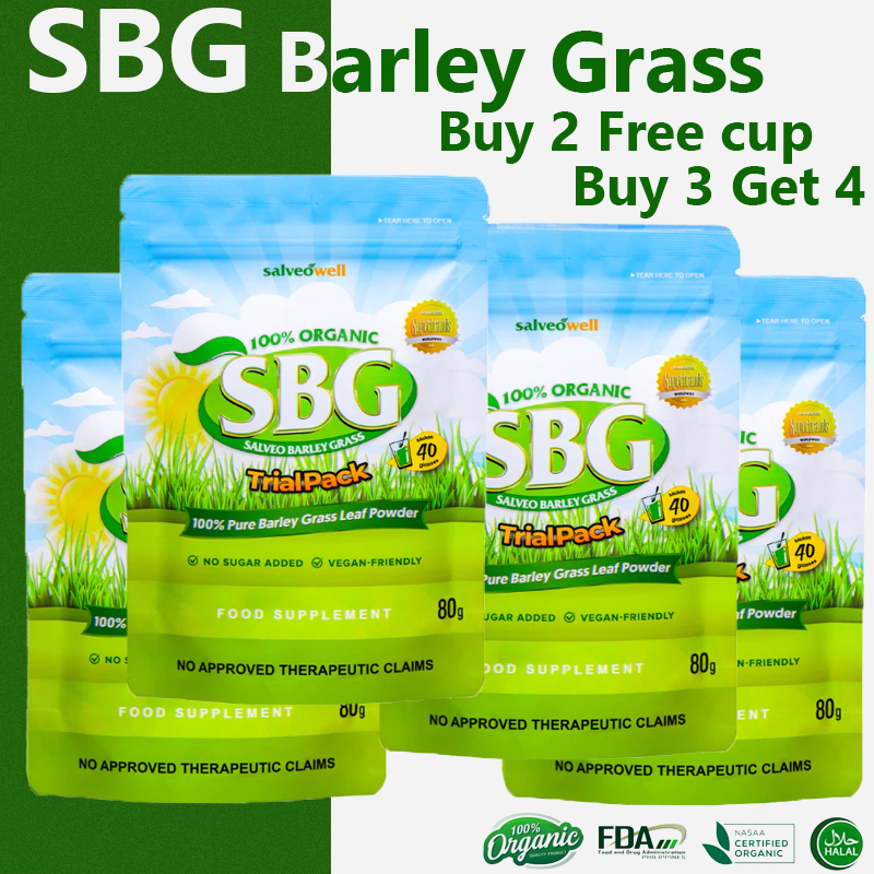 SBG Barley Grass Powder Original Salveo Barley Grass Trial Pack 80 ...
