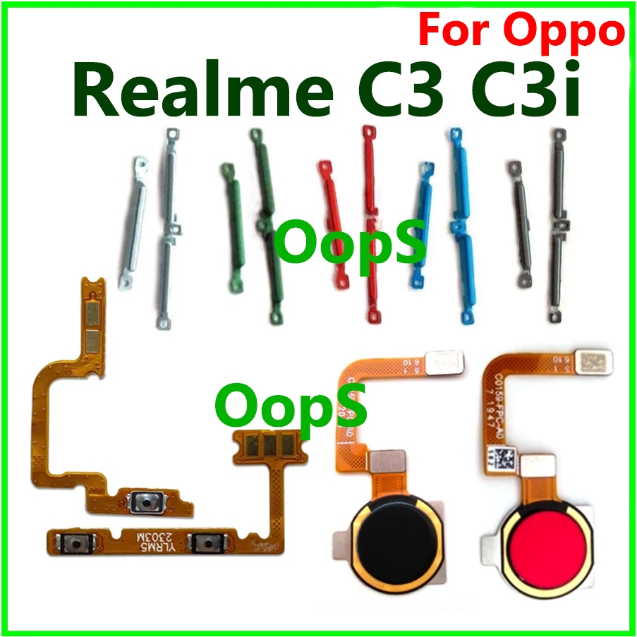 Power button flex For realme C3 C3i ON OFF Touch ID Fingerprint Sensor ...