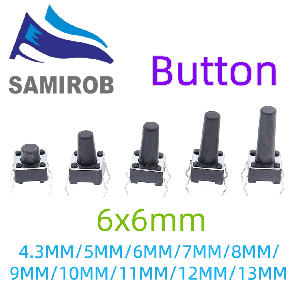 20Pcs 6x6mm Tactile Tact Mini Push Button Switch PCB Panel Momentary ... 20Pcs 6x6mm Tactile Tact Mini Push Button Switch PCB Panel Momentary ...