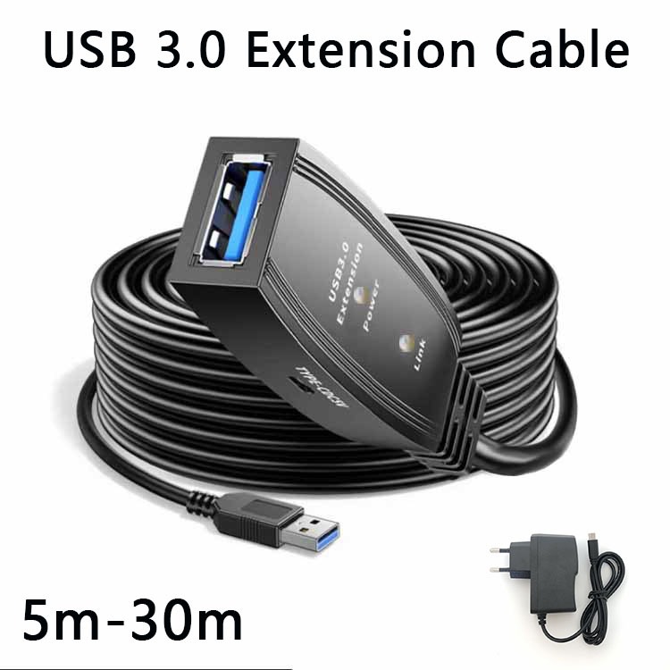 5m 10m 20m 30m USB 3.0 Extension Cable Type A Male To Female Extender ...