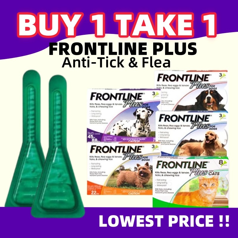 FRONTLINE Plus for dogs Anti Ticks and Fleas Treatment for Dogs and ...