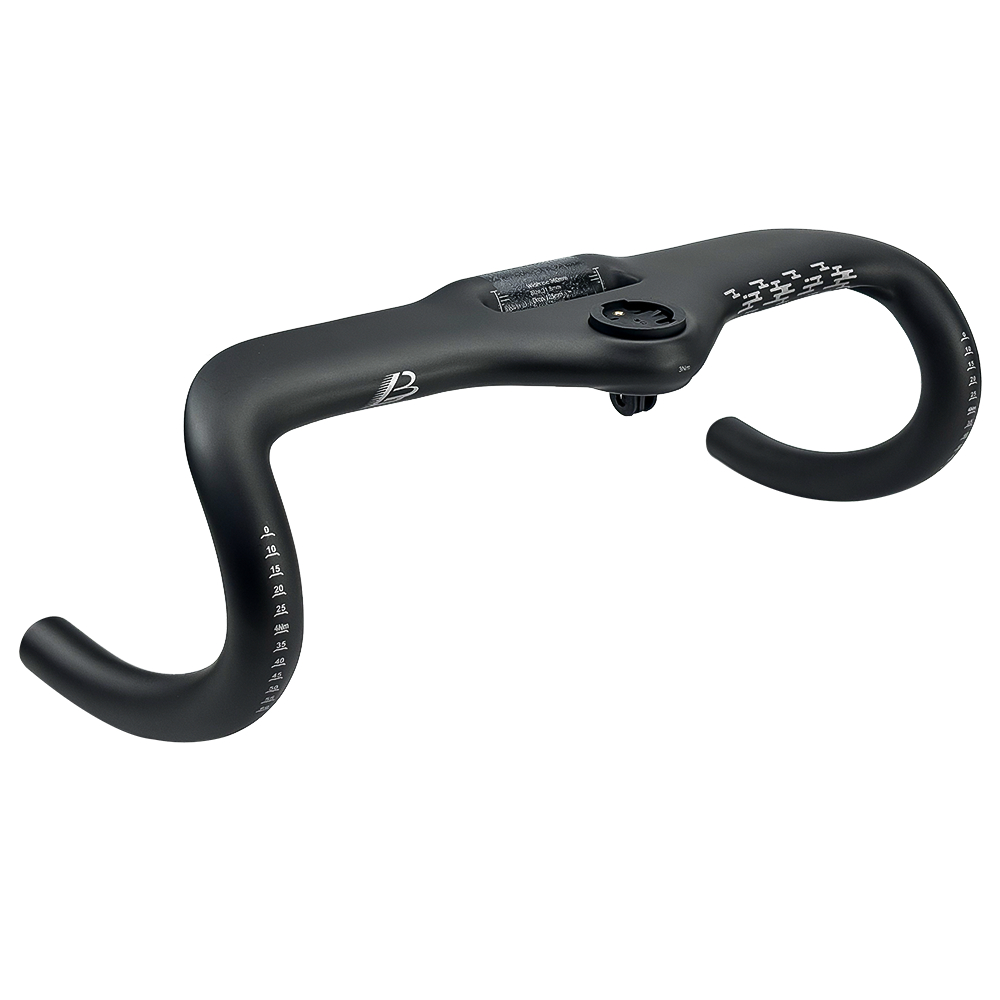 BALUGOE road bicycle handle carbon fiber bike handlebar internal wiring ...